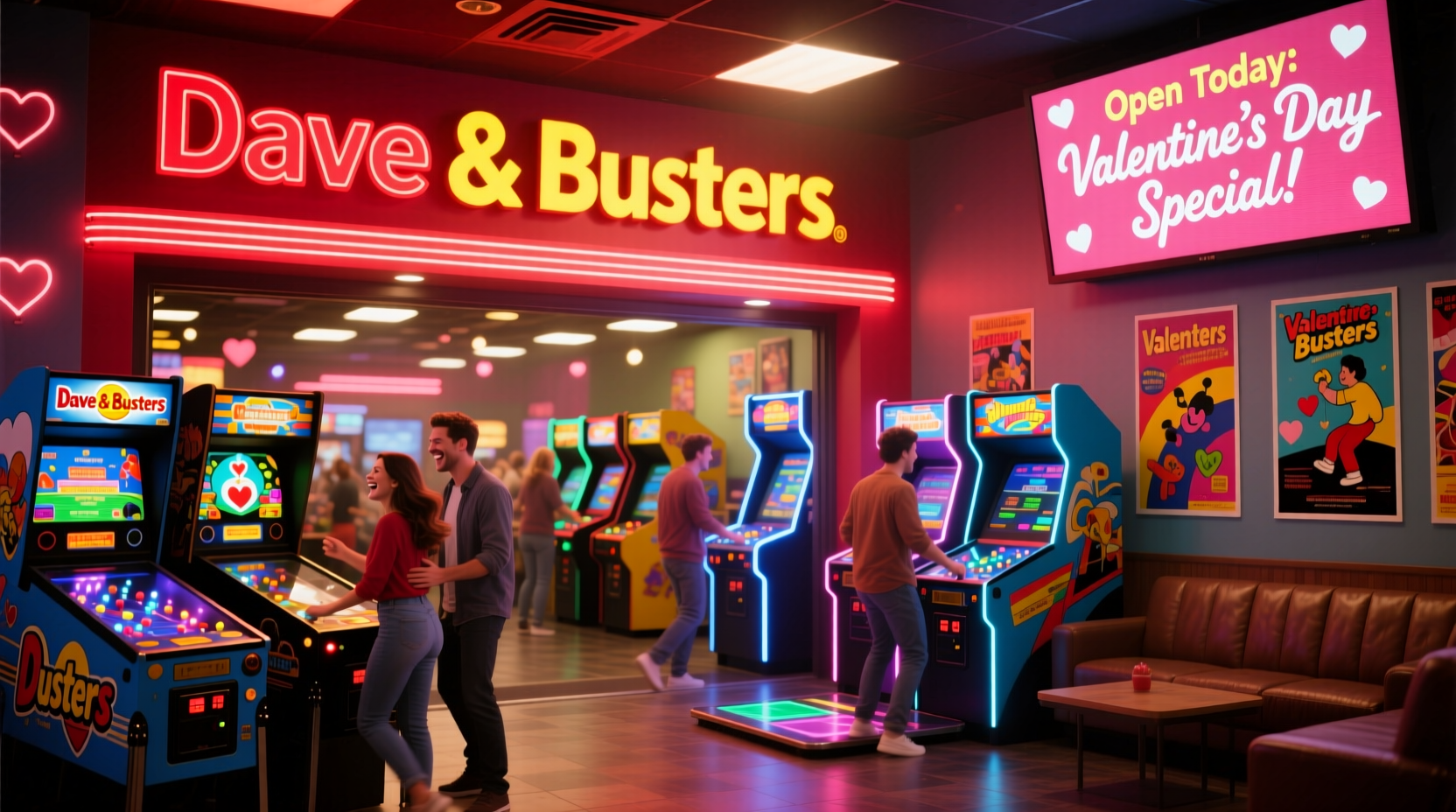 Yes, Dave and Busters Is Open on Valentine's Day