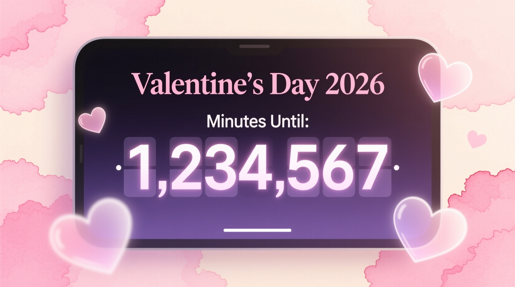 How Many Minutes Until Valentine's Day 2026?