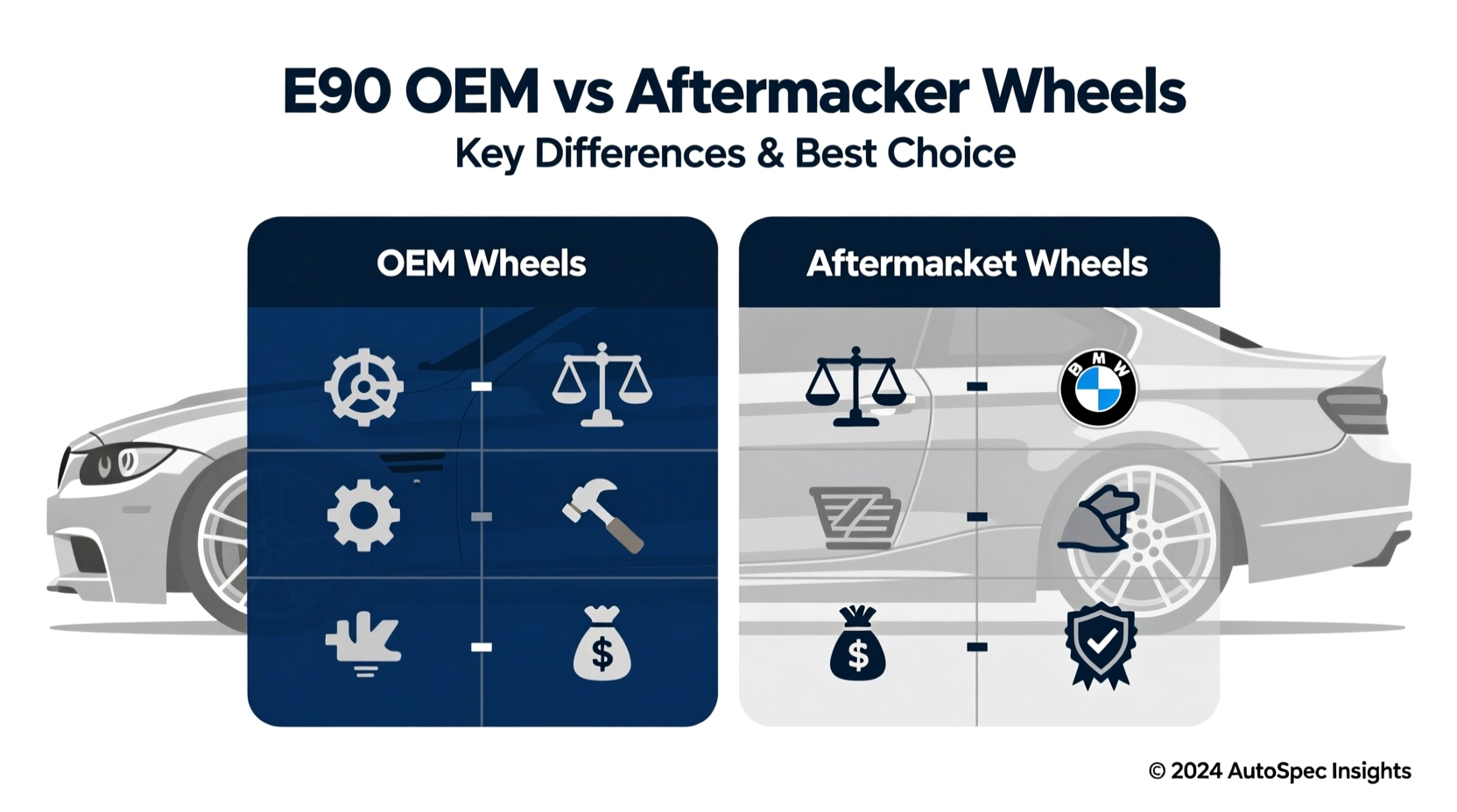 E90 OEM vs Aftermarket Wheels: Key Differences & Best Choice