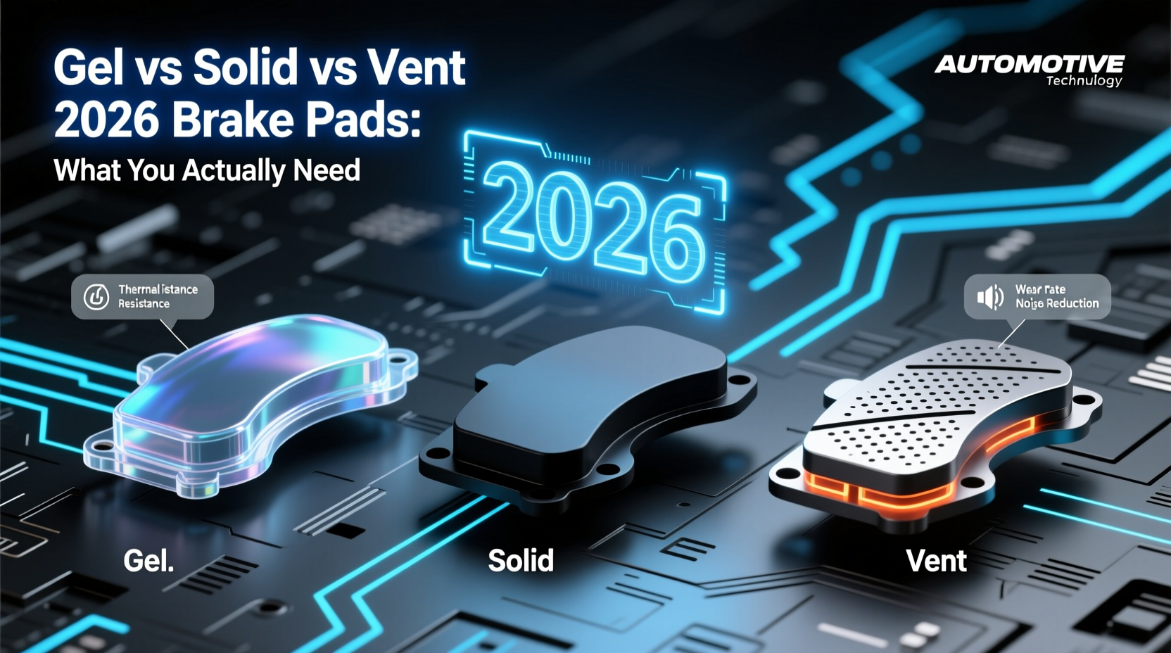 Gel vs Solid vs Vent 2026 Brake Pads: What You Actually Need