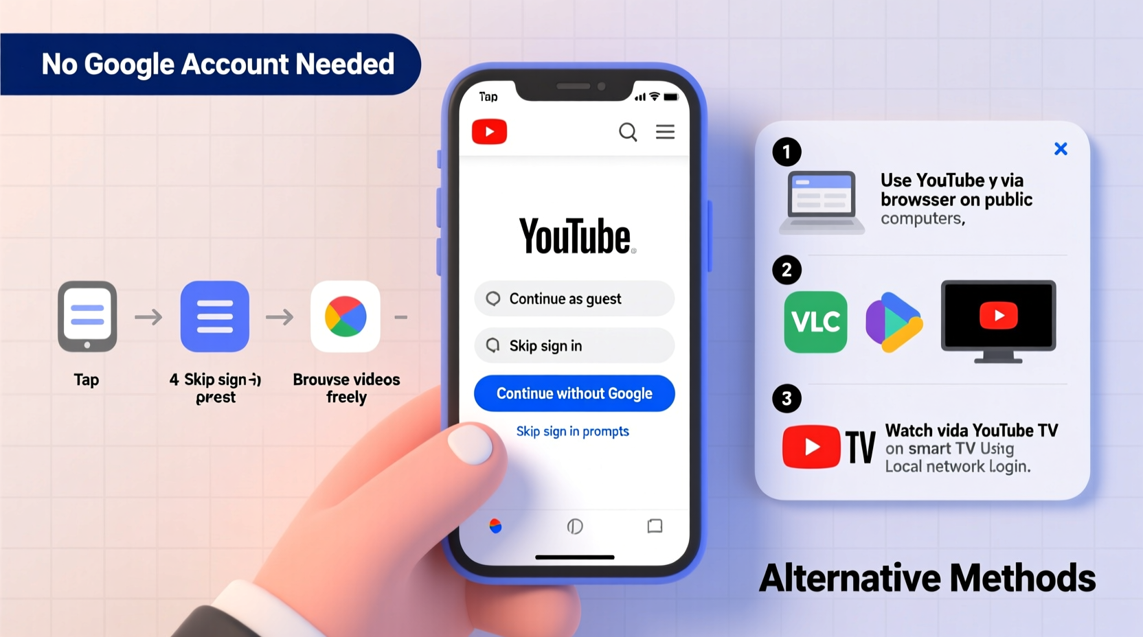 How To Access Youtube Without A Google Account Step By Step Guide And ...