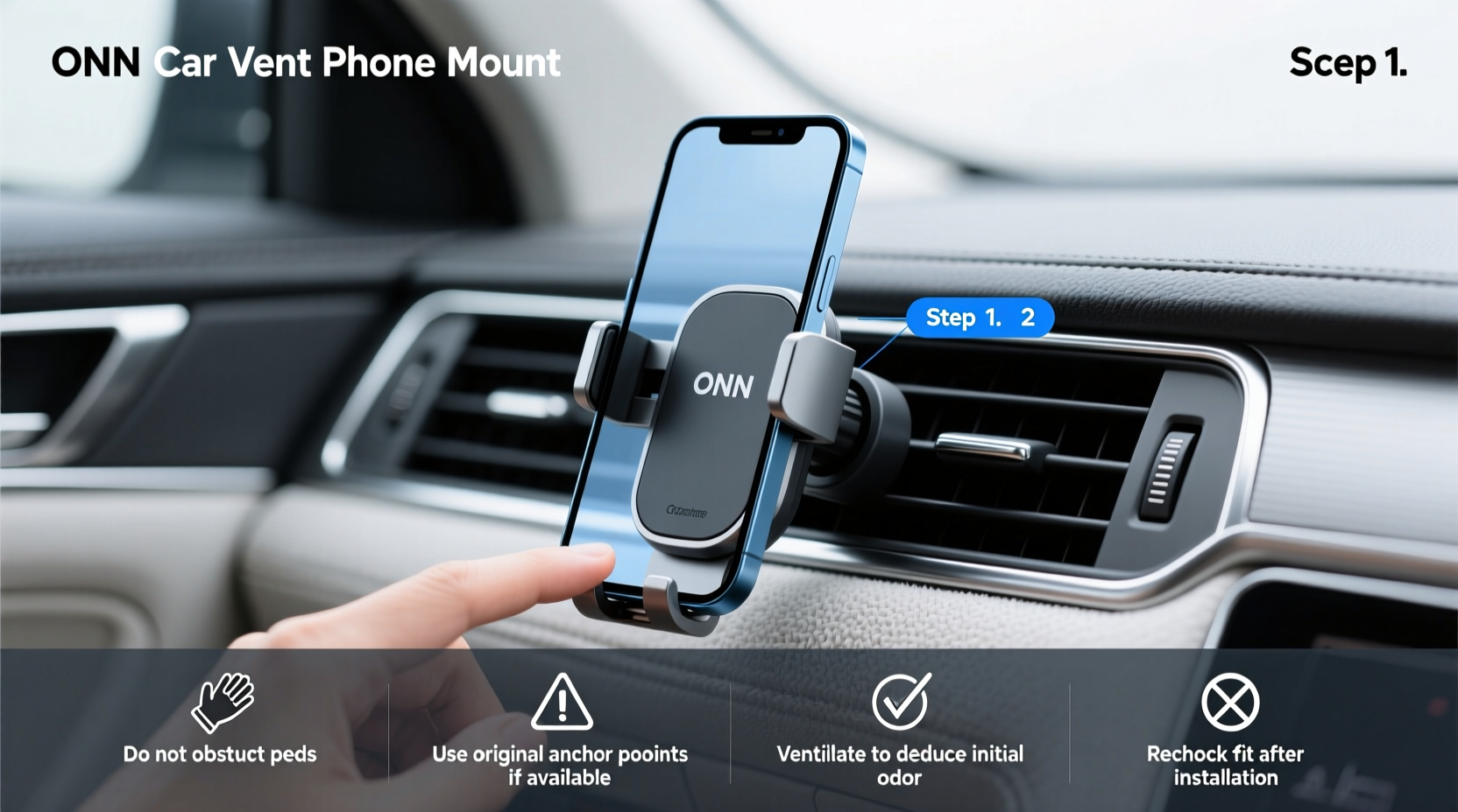 onn. car vent phone mount reviews buying guide