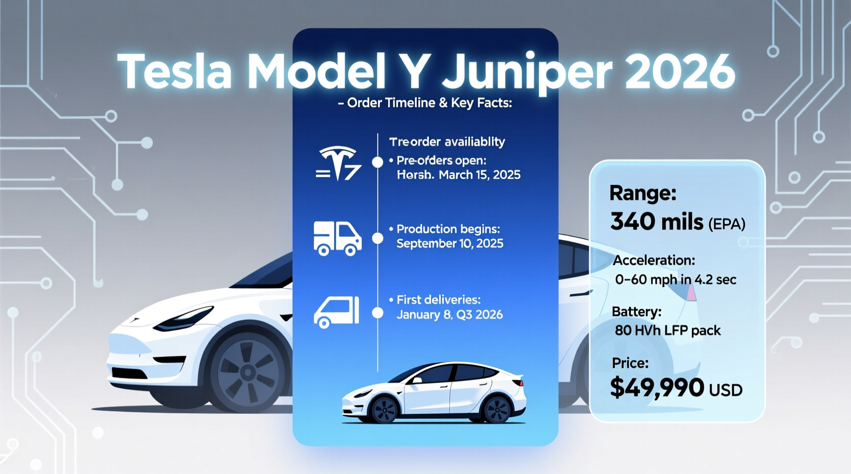 Tesla Model Y Juniper 2026 Order Timeline & Key Facts
