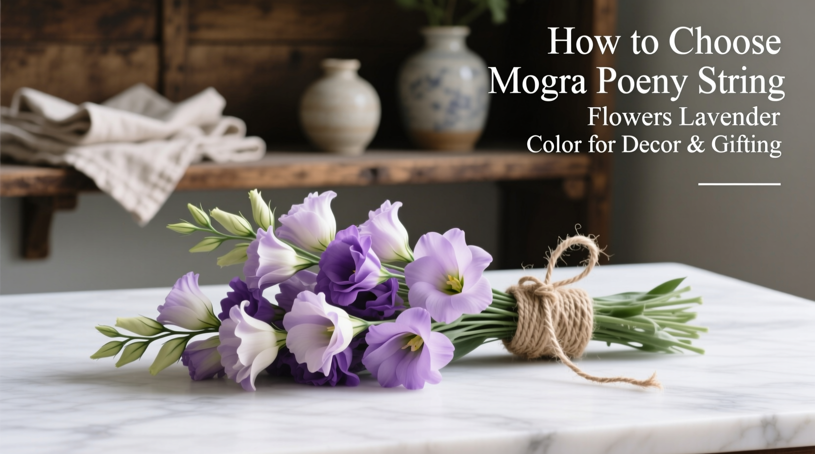 How to Choose Mogra Poeny String Flowers Lavander Color for Decor & Gifting