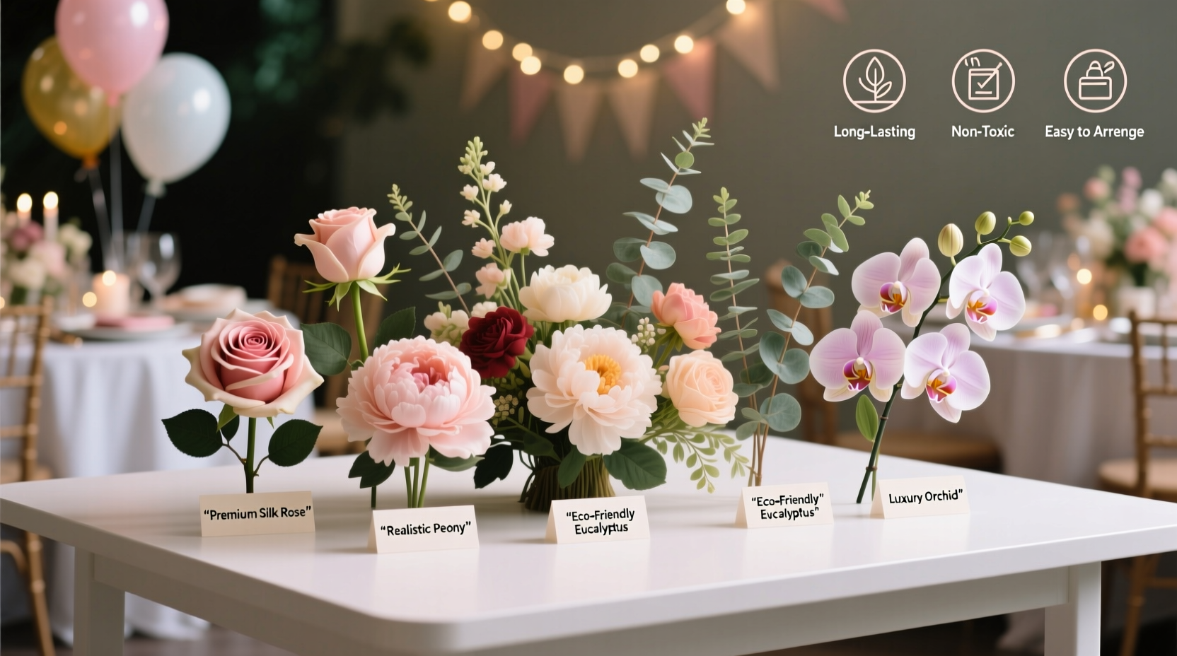 How to Choose Artificial Flowers for Parties: A Complete Buying Guide