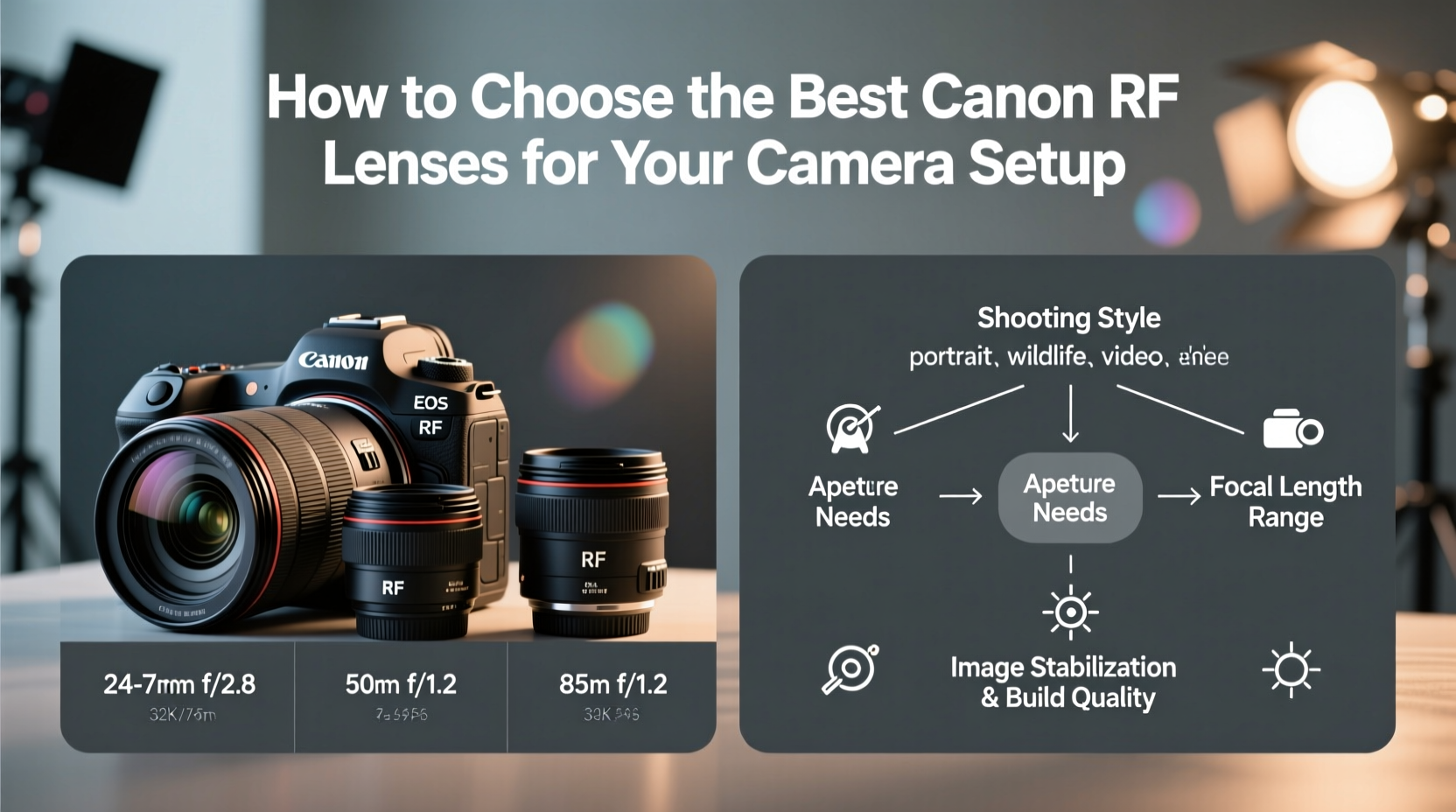 How to Choose the Best Canon RF Lenses for Your Camera Setup