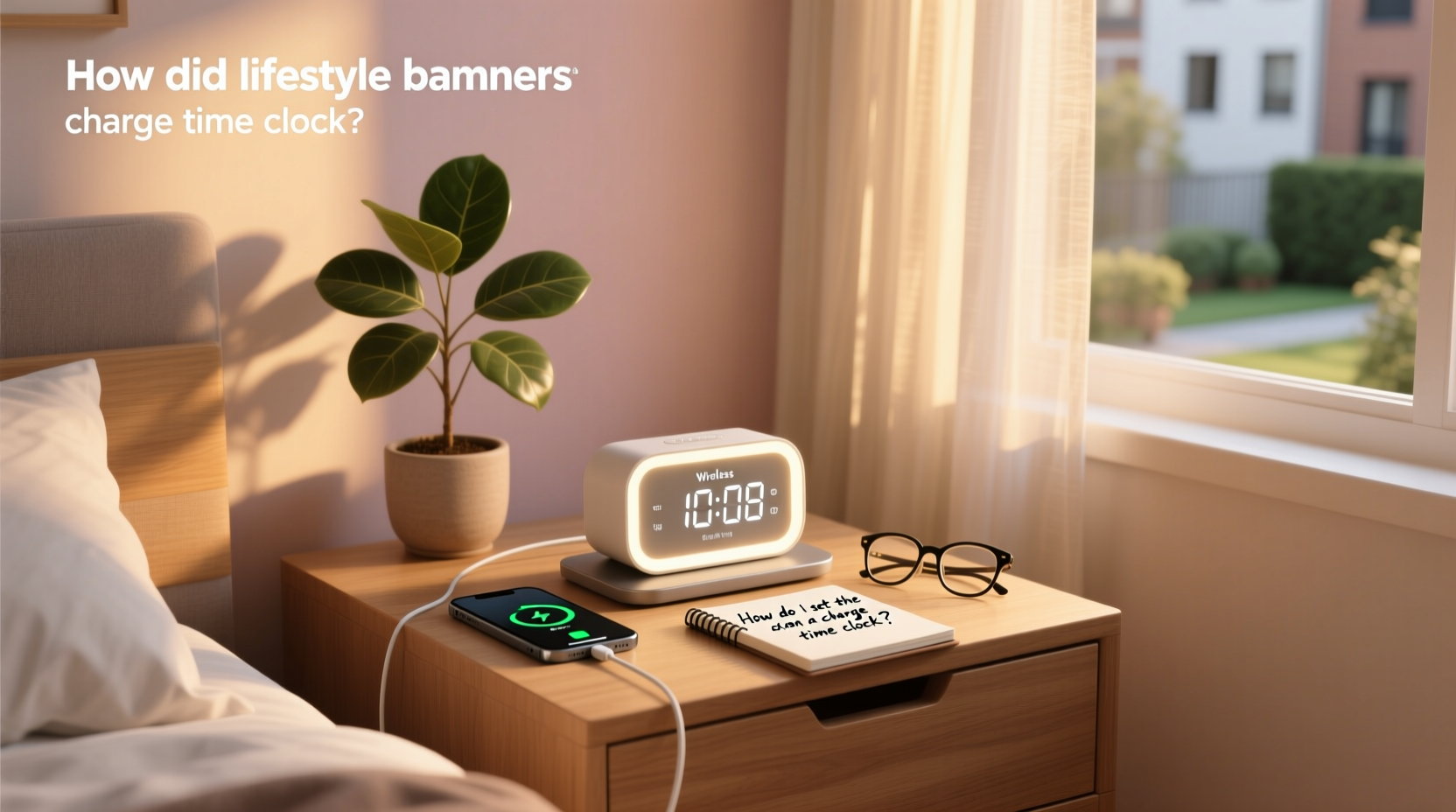 How to Set Time on a G-Shaped Wireless Charging Clock