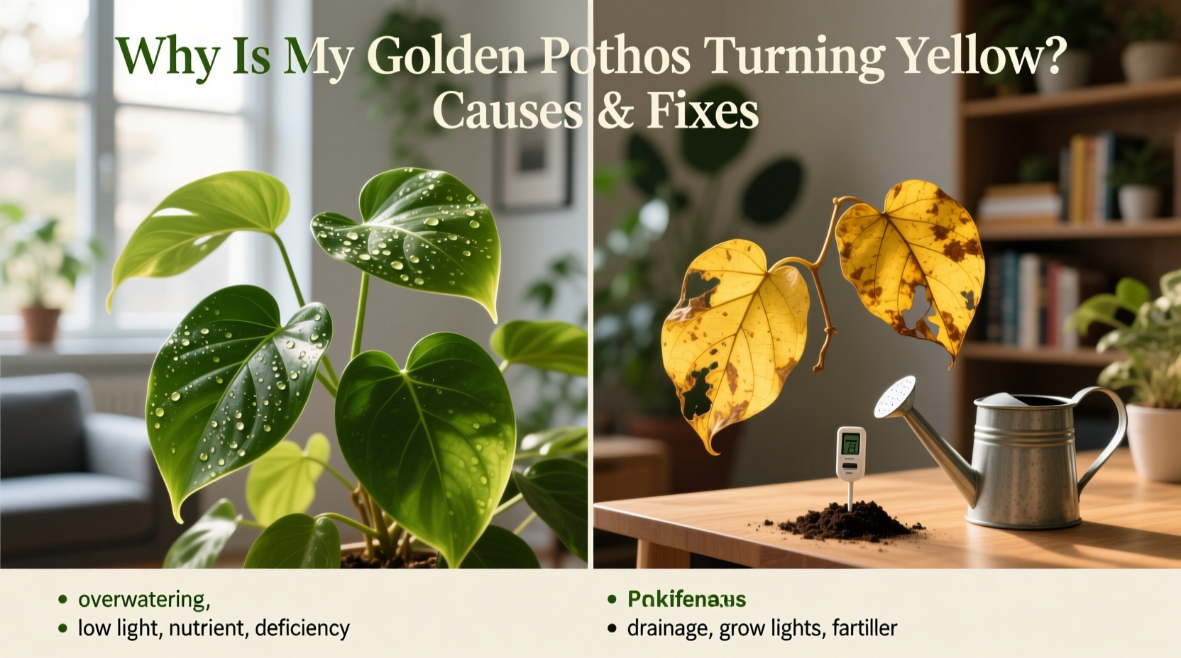 Why Is My Golden Pothos Turning Yellow? Causes & Fixes
