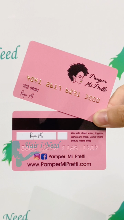 Custom Credit Card Size Business Card with Embossed Number Overlay for ...