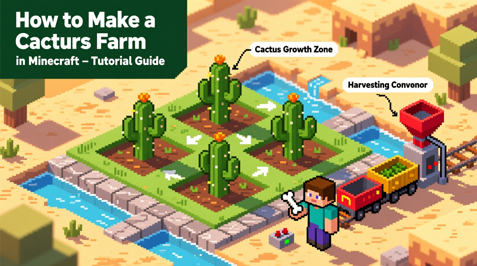 How to Make a Cactus Farm in Minecraft