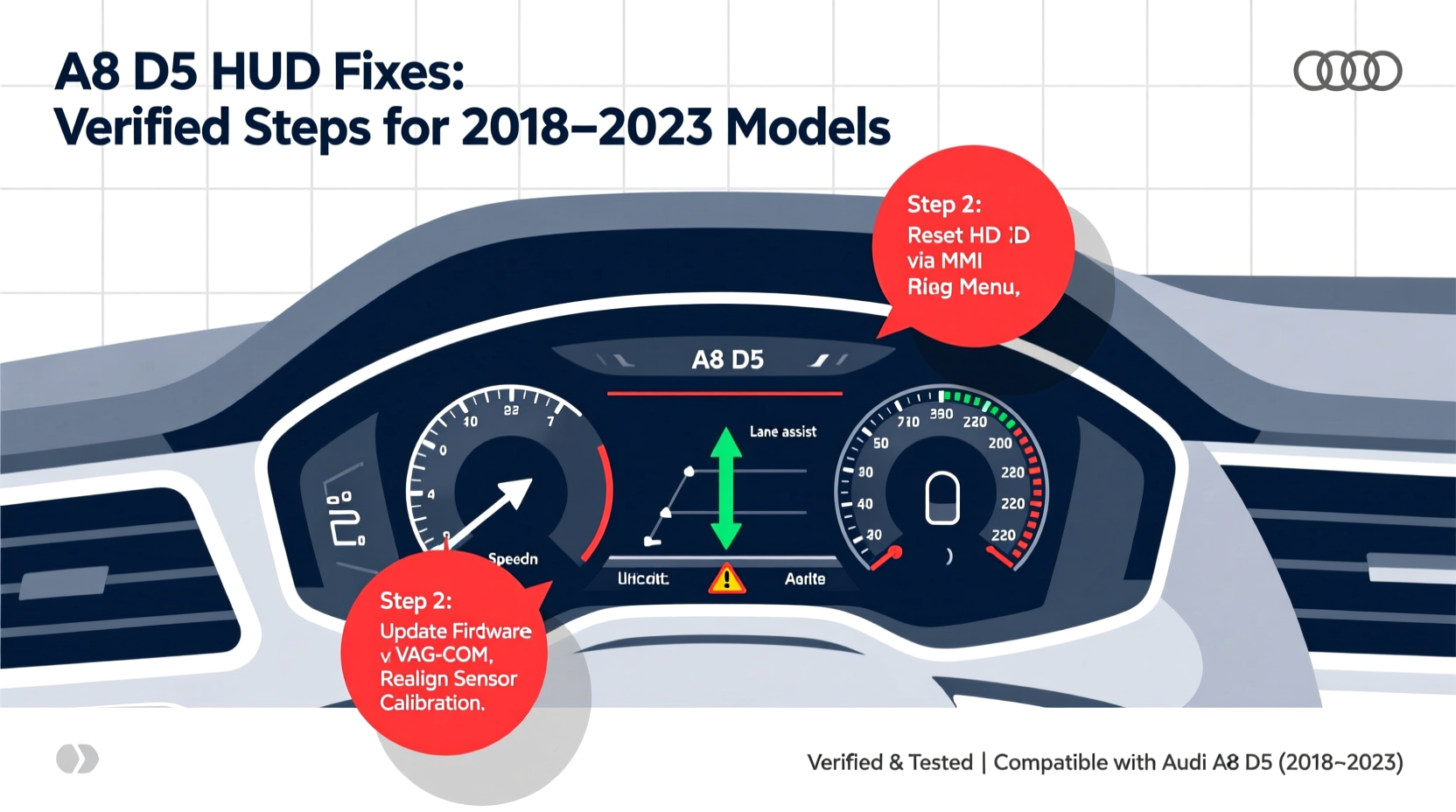 A8 D5 HUD Fixes: Verified Steps for 2018–2023 Models