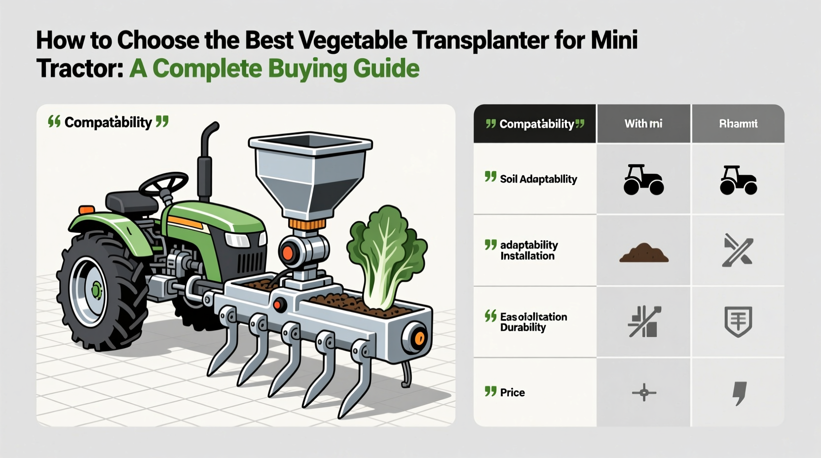 How to Choose the Best Vegetable Transplanter for Mini Tractor