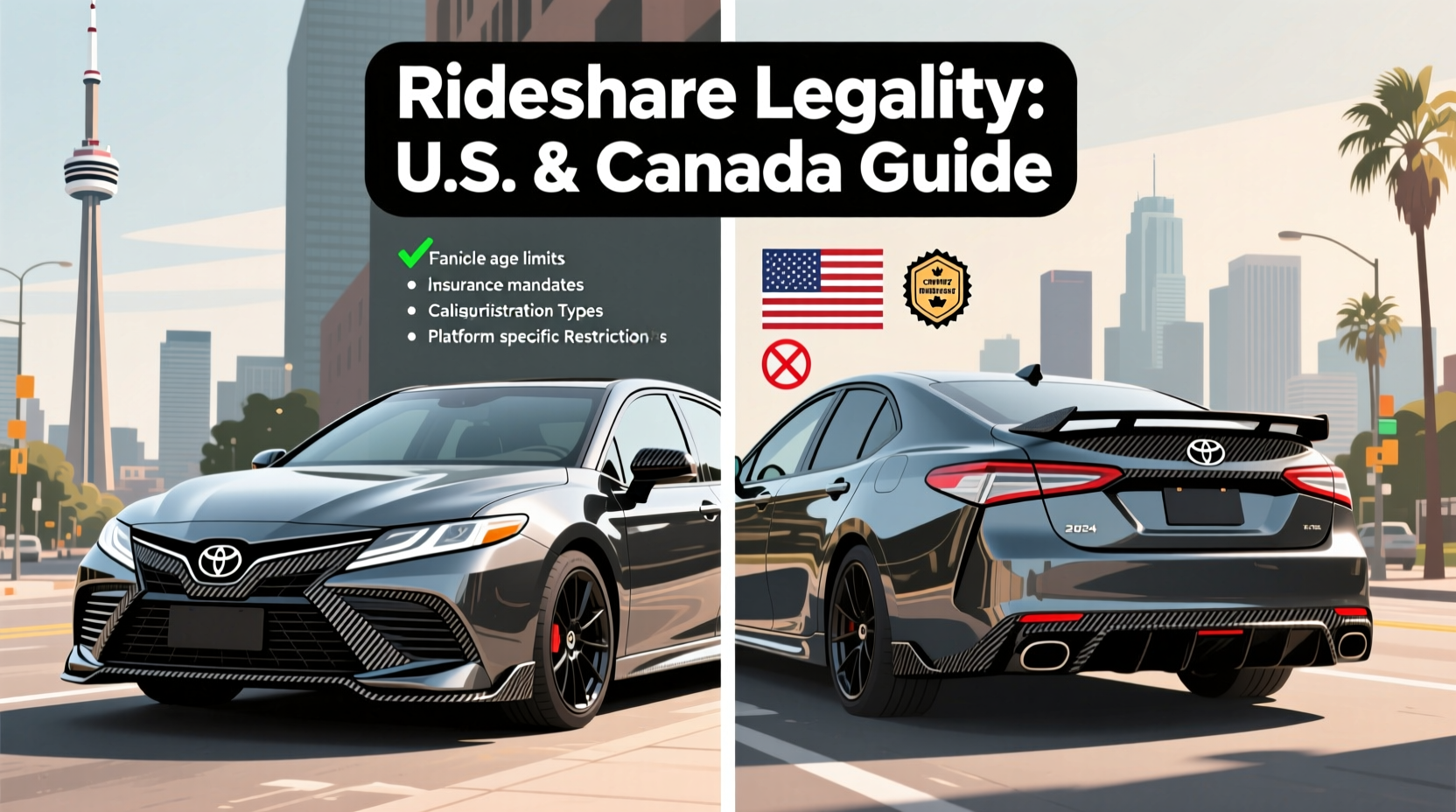 Camry Carbon Fiber Rideshare Legality: U.S. & Canada Guide