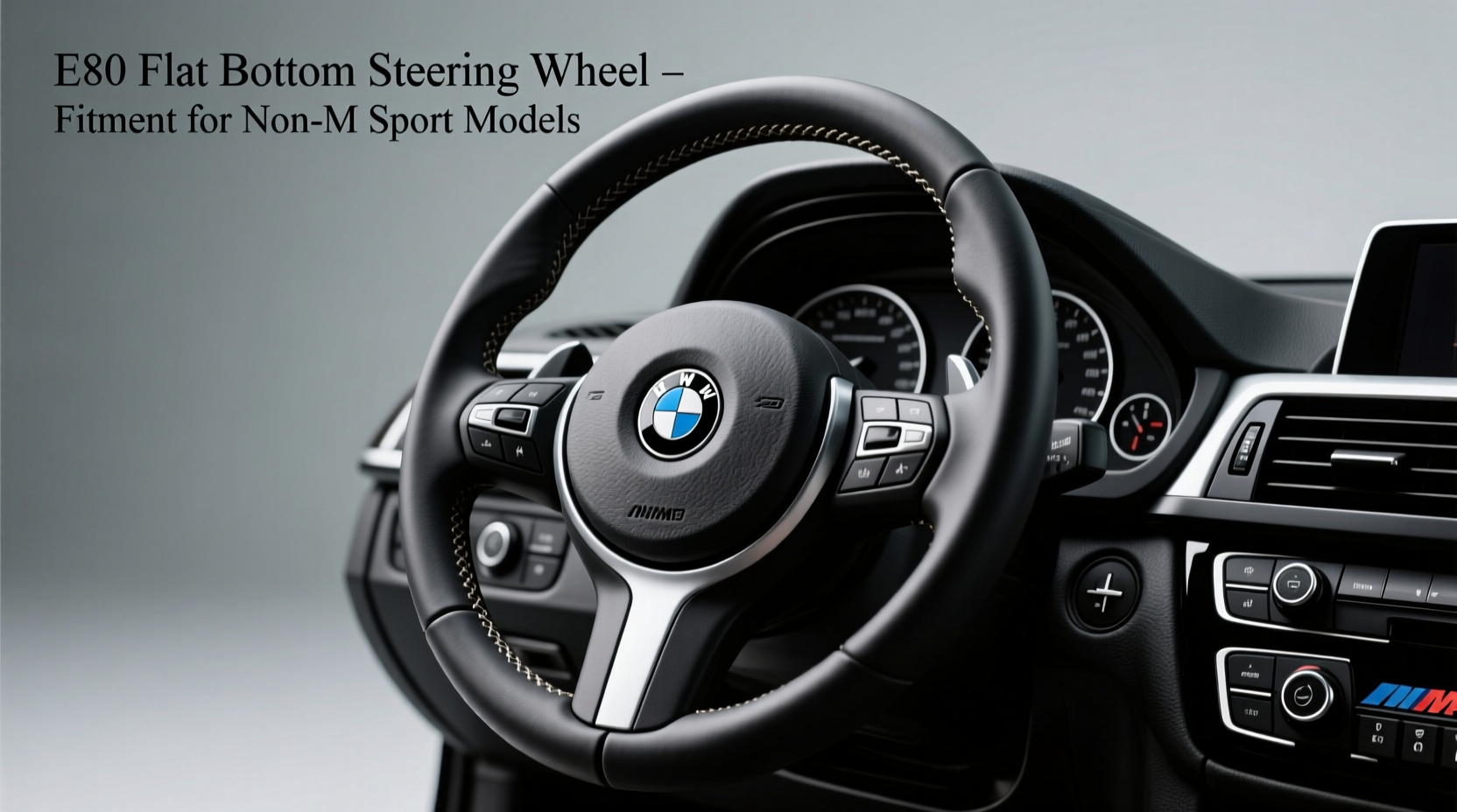 E90 Flat Bottom Steering Wheel Fitment for Non-M Sport Models