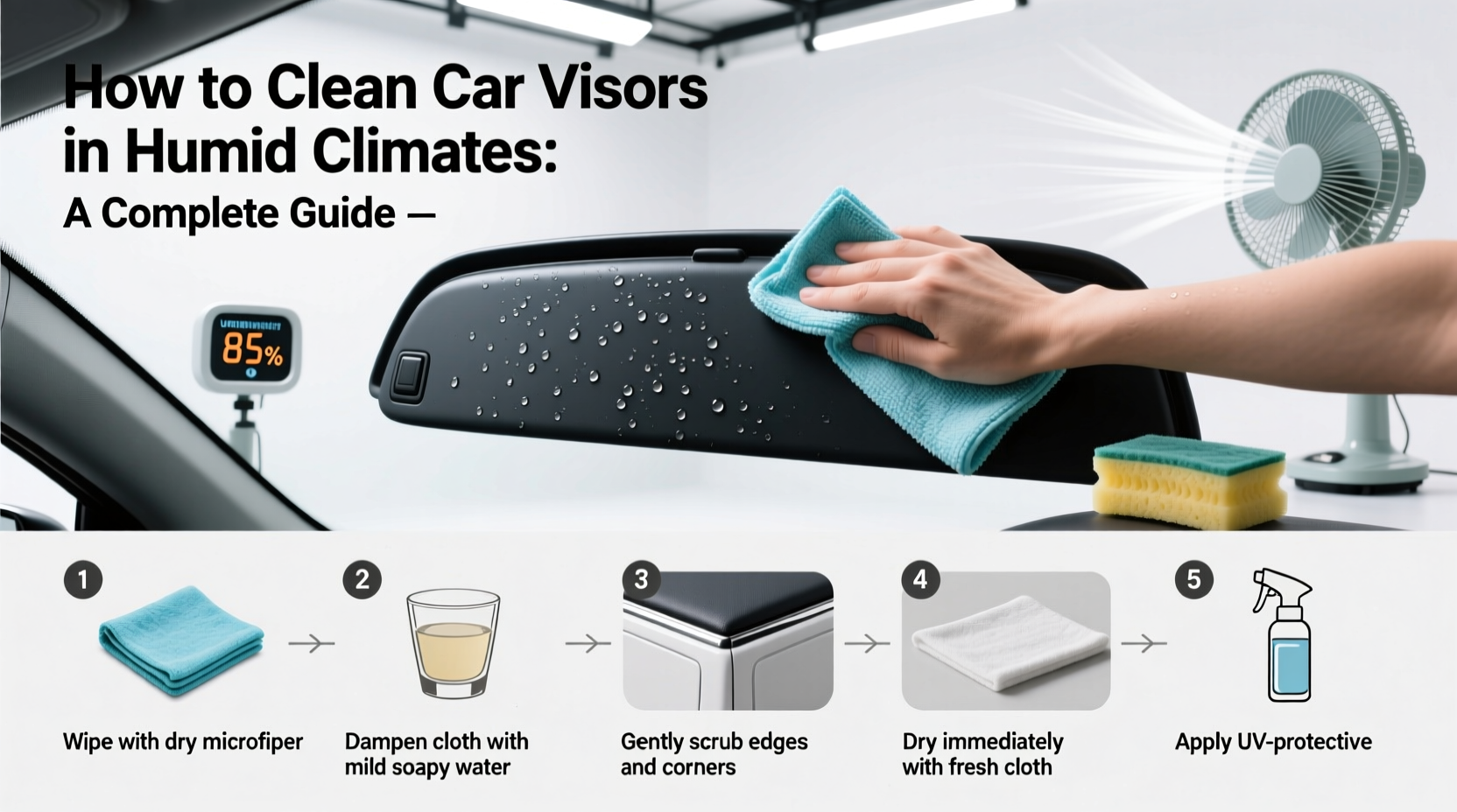 How to Clean Car Visors in Humid Climates: A Complete Guide
