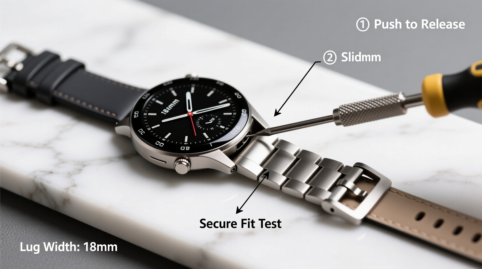 Step By Step Guide To Installing An 18mm Watch Strap On Your Huawei Gt5 ...