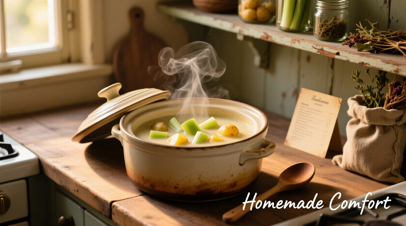 Slow Cooked Leek and Potato Soup: Creamy Texture Without Cream