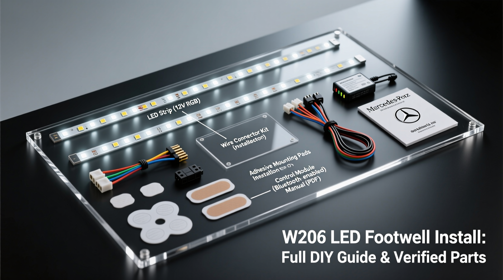 W204 LED Footwell Install: Full DIY Guide & Verified Parts