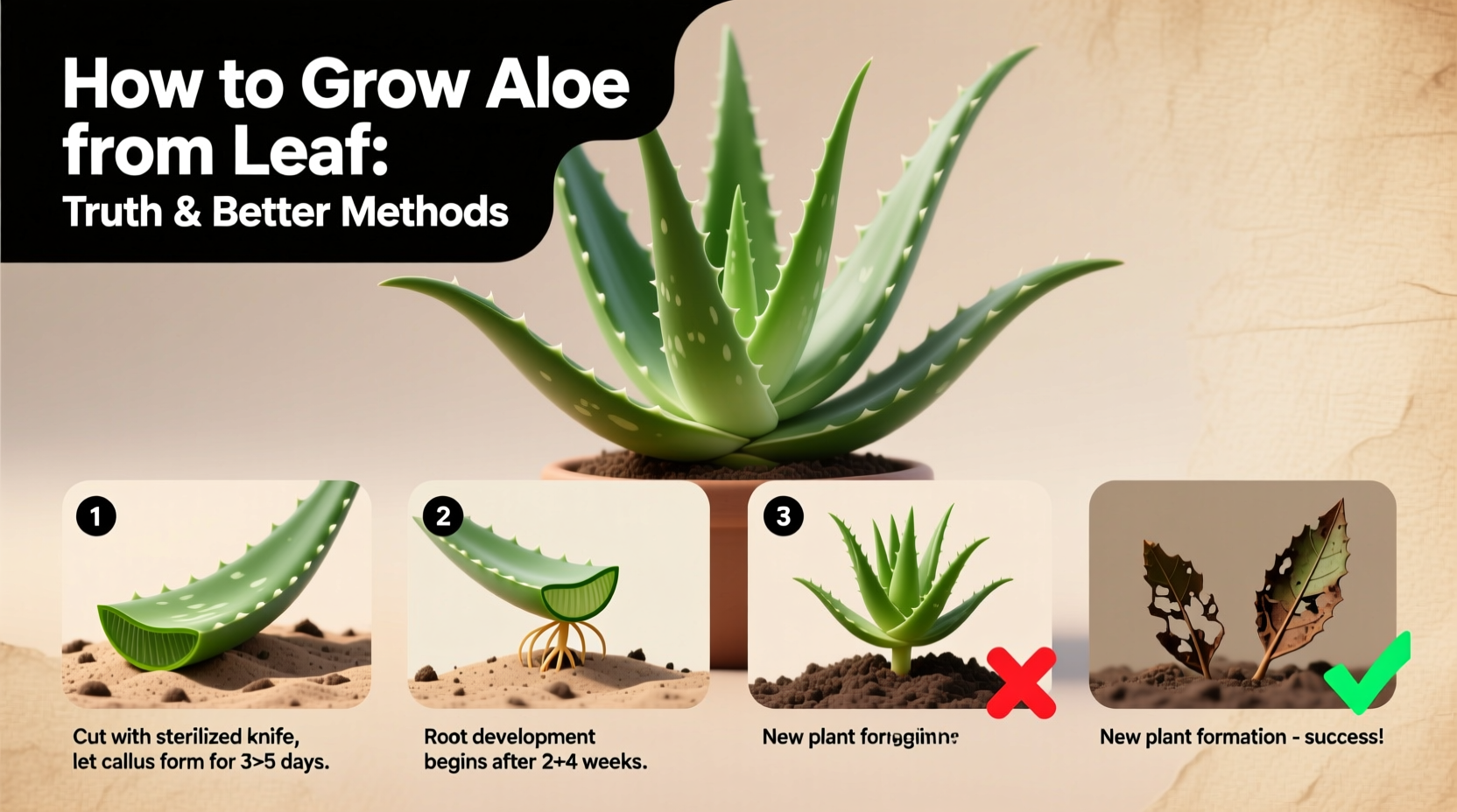 How to Grow Aloe from Leaf: Truth & Better Methods