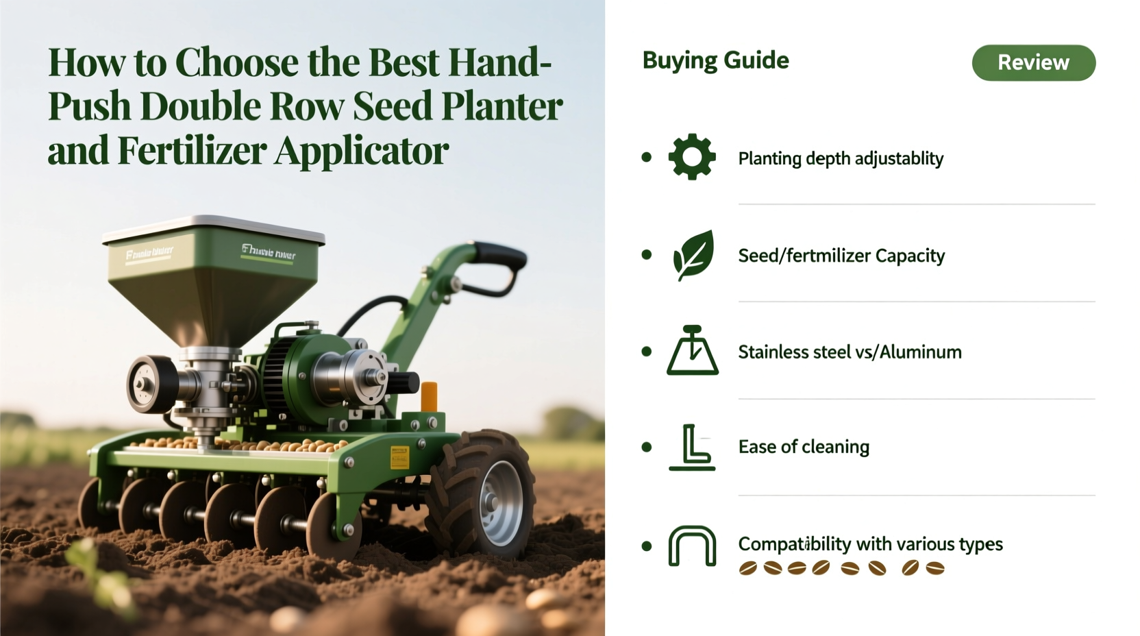 How to Choose the Best Hand Push Double Row Seed Planter and Fertilizer ...