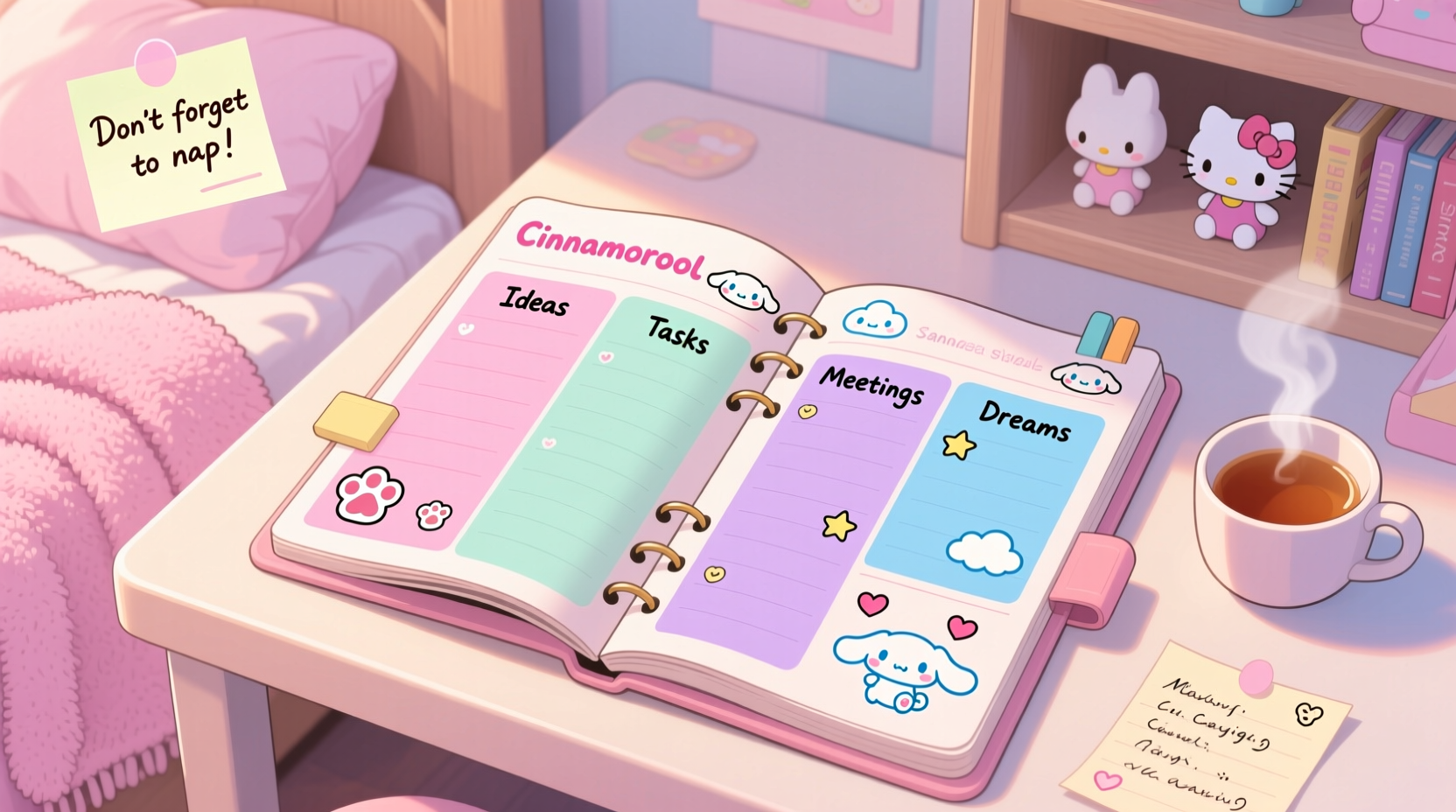 Creative And Practical Ways To Organize Your Notes Using A Sanrio ...