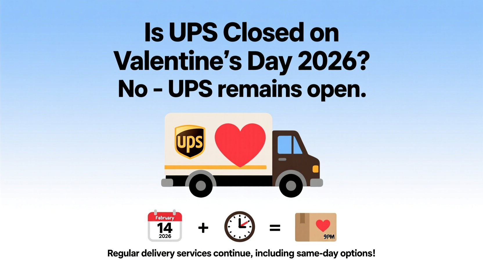Is UPS Closed on Valentine's Day 2026?