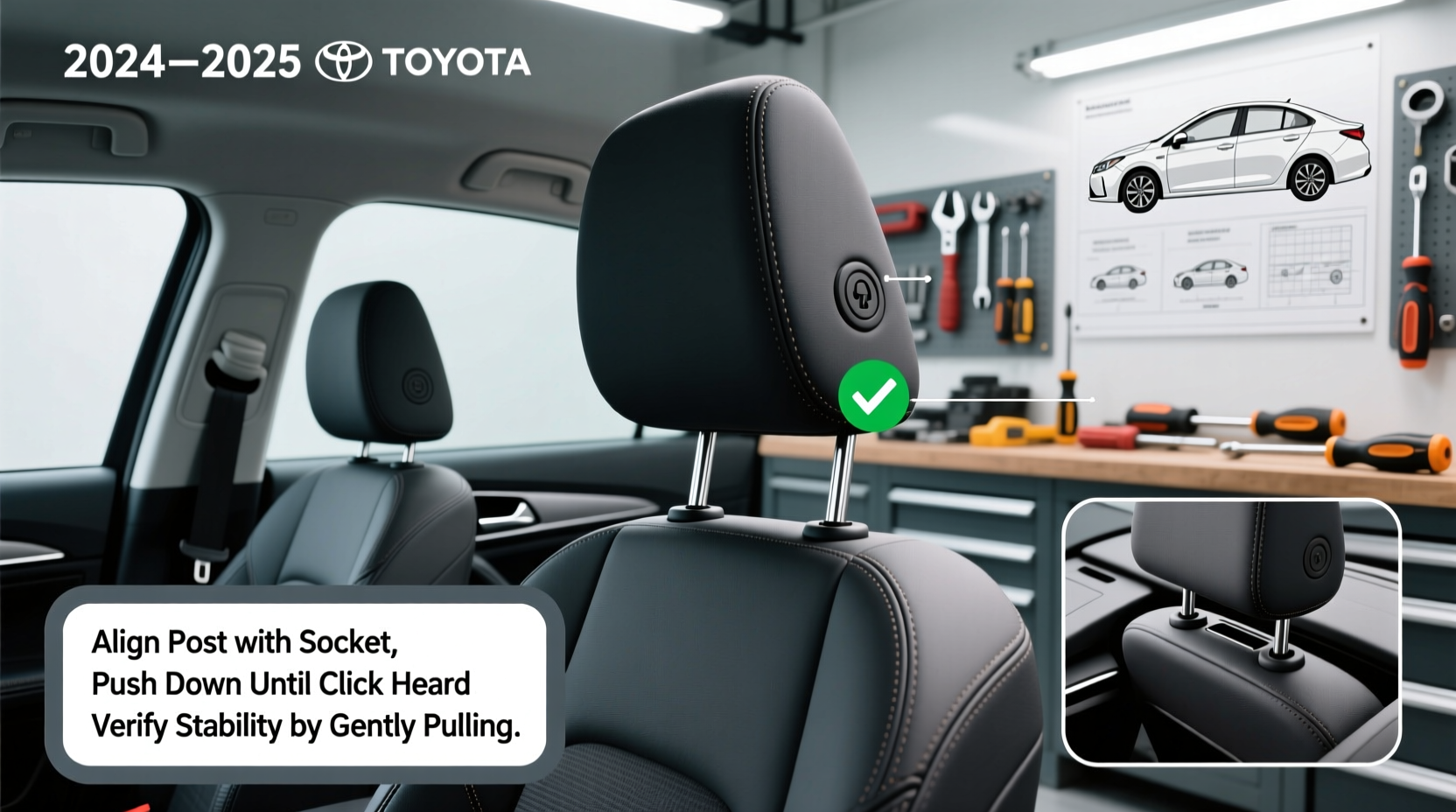 How to Install Corolla Headrests (2024–2026 Models) Correctly