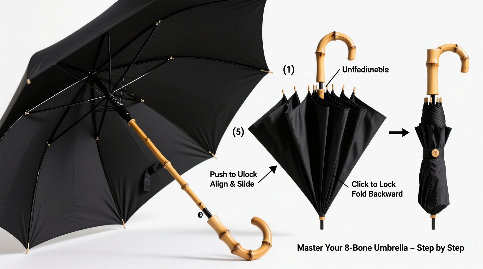 Mastering Your 8 Bone Manual Umbrella Step By Step Guide To Opening And ...