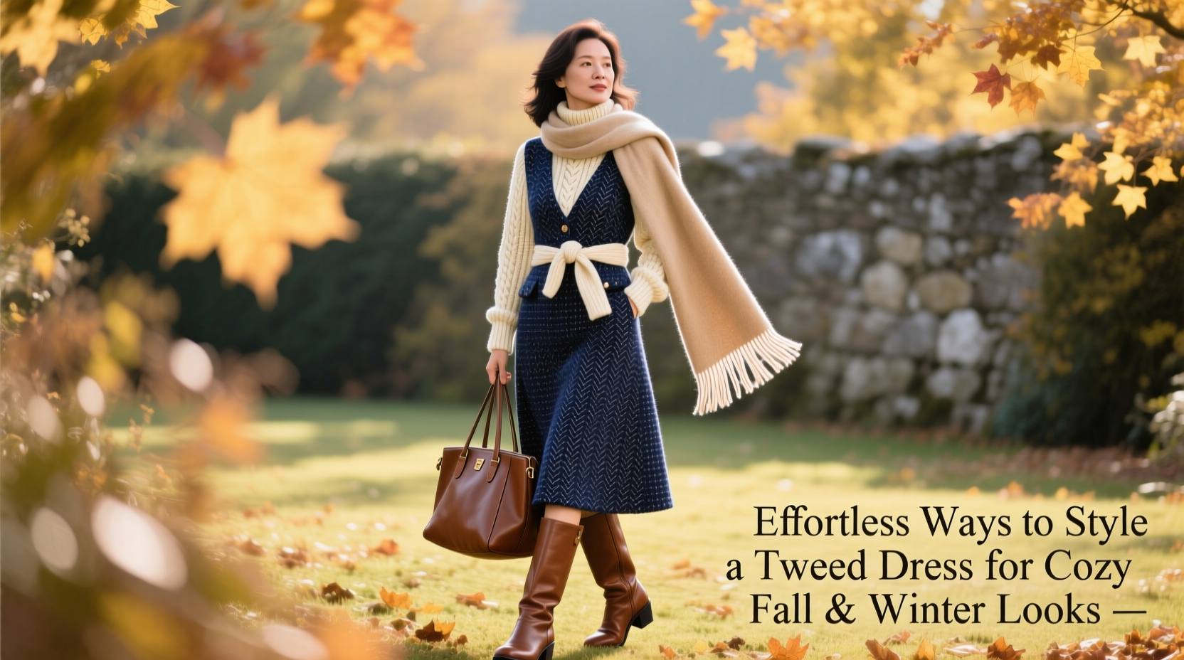 Effortless Ways To Style A Tweed Dress For Cozy Fall And Winter Looks