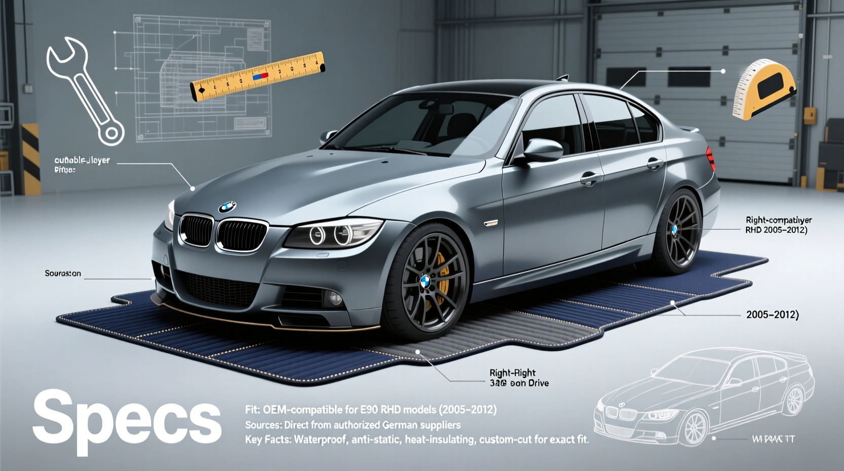 E90 RHD Double-Layer Winter Mats: Fit, Sources & Key Facts