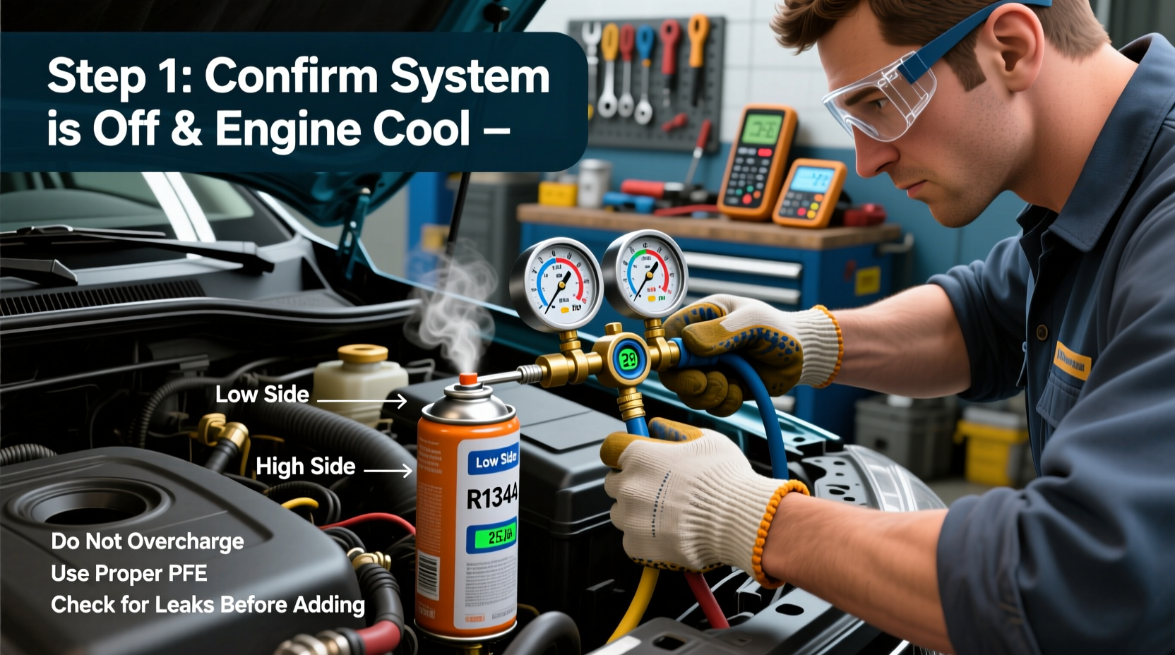 Step By Step Guide Safely Adding Refrigerant To Your Car Ac For Optimal ...