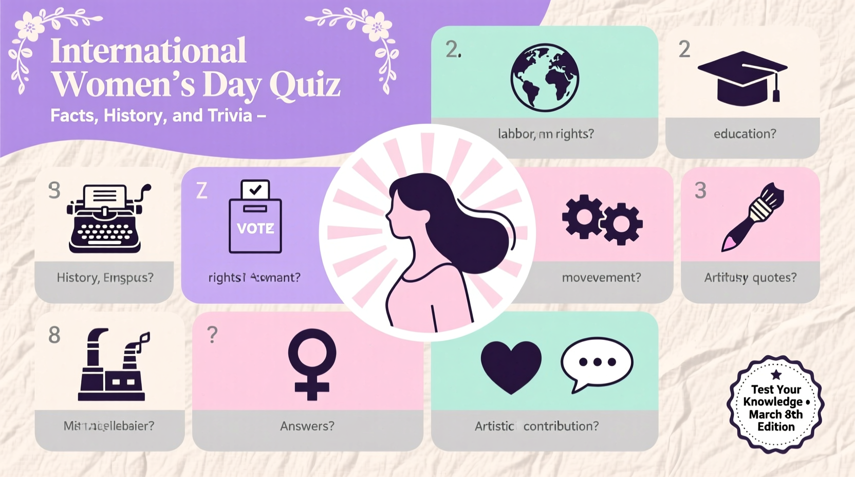 Women's Day Quiz with Answers: Facts, History, and Trivia