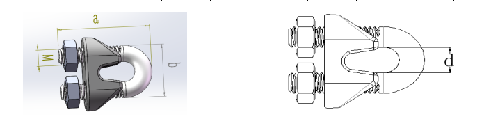Removable galvanized steel wire rope clamp for cable loops Wire rope ...