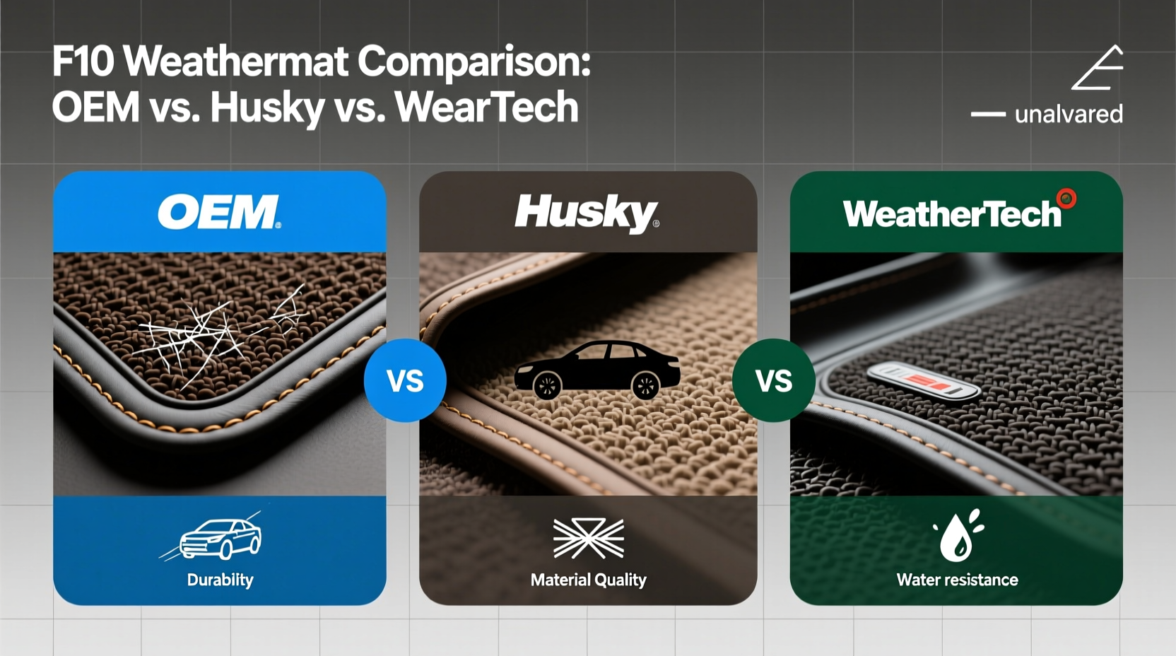F10 Weathermat Comparison: OEM vs. Husky vs. WeatherTech