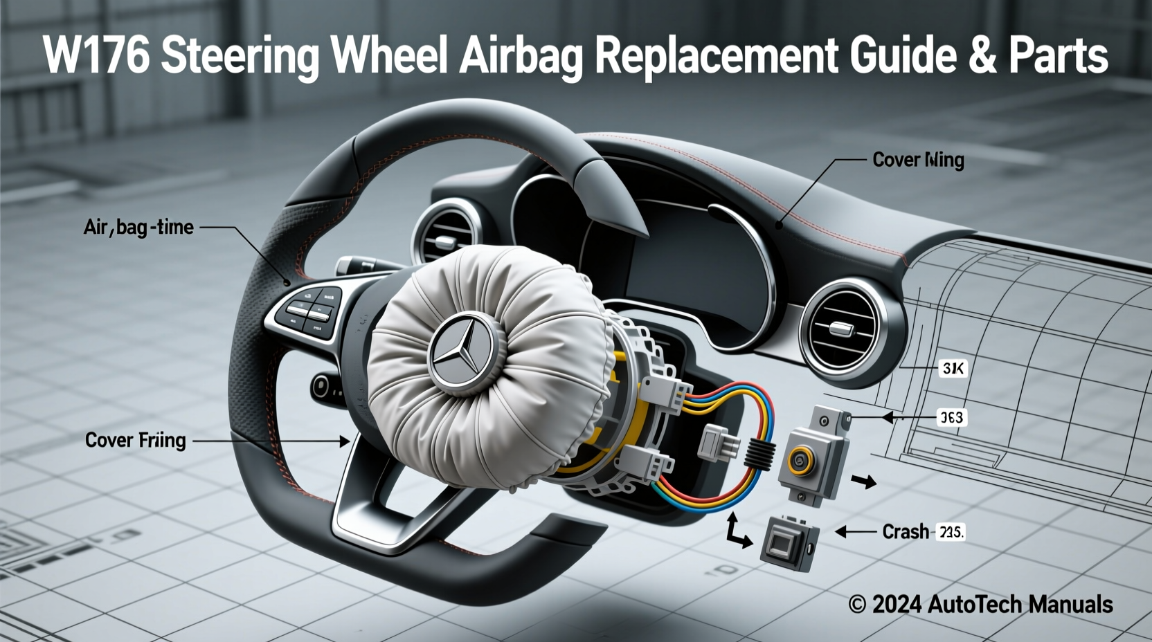 W176 Steering Wheel Airbag Replacement Guide & Parts