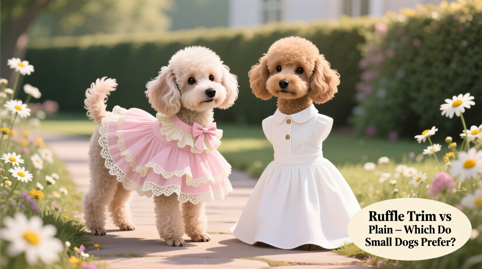 Ruffle Trim Dog Dress Vs Plain Which One Do Small Dogs Prefer