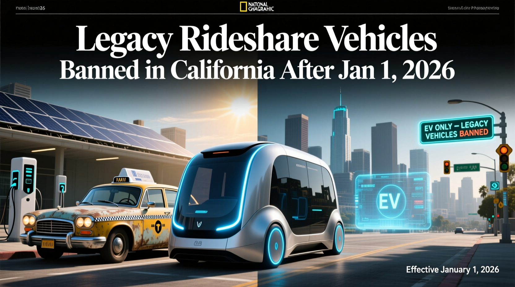 Legacy Rideshare Vehicles Banned in California After Jan 1, 2026