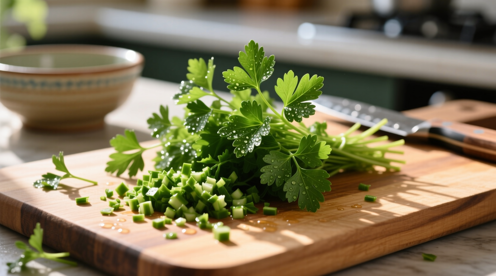 How to Chop Parsley Right: No More Bitter Stems