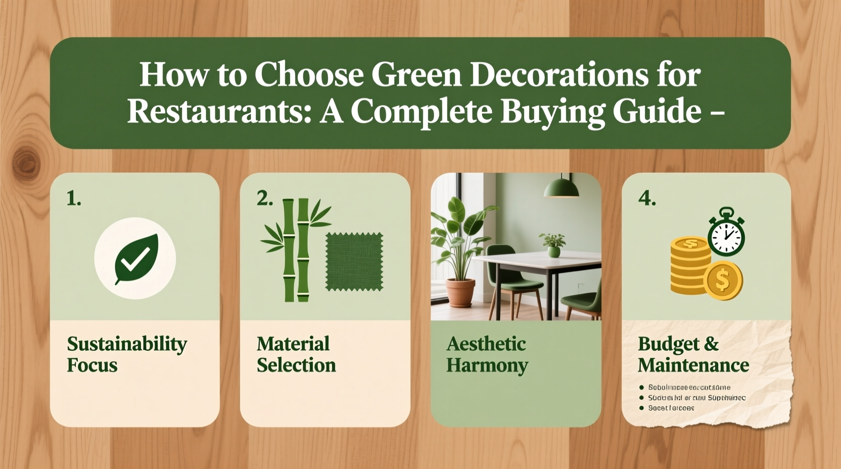 How to Choose Green Decorations for Restaurants: A Complete Buying Guide