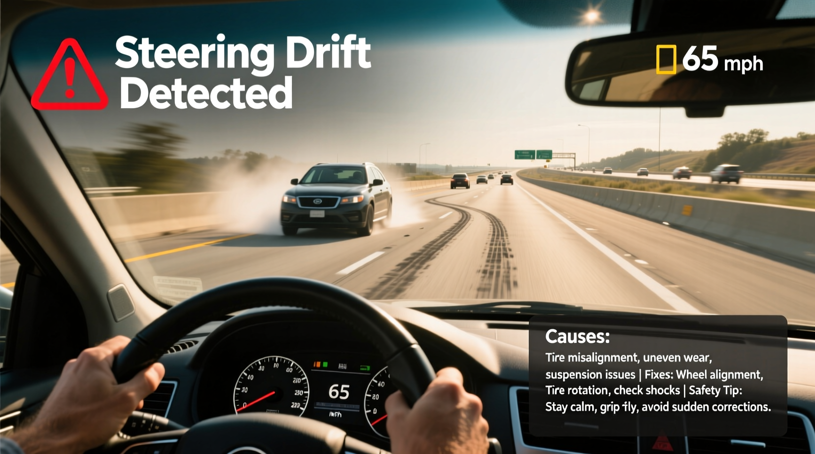 Highway Steering Drift at 65 mph: Causes, Fixes & Safety Guide