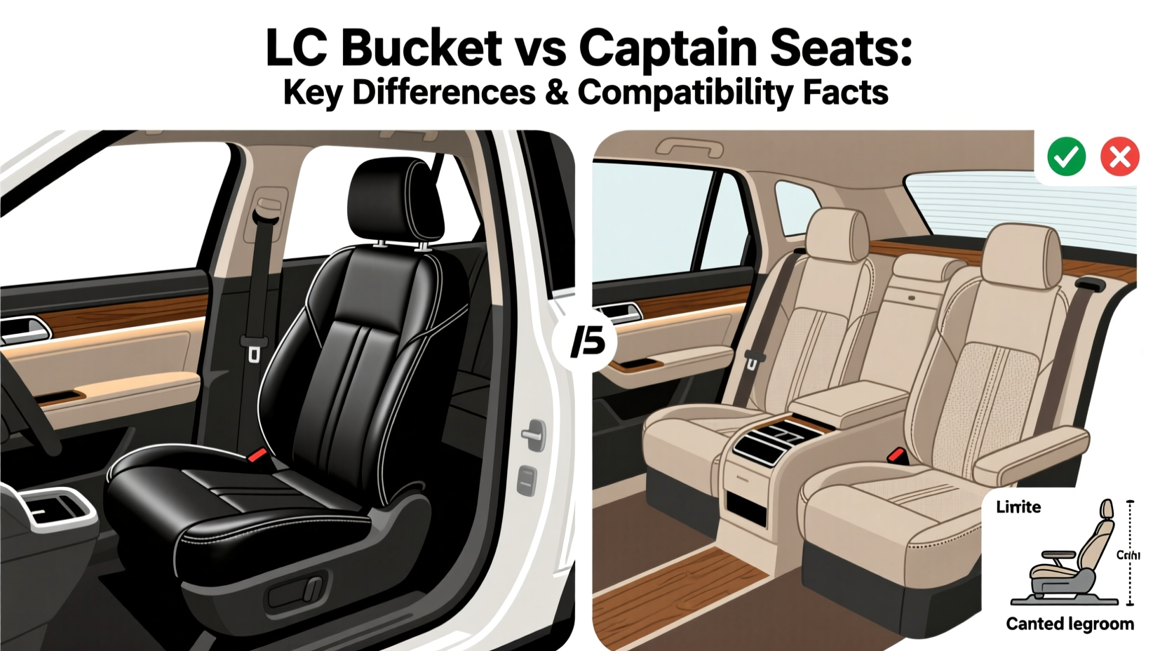 LC Bucket vs Captain Seats: Key Differences & Compatibility Facts