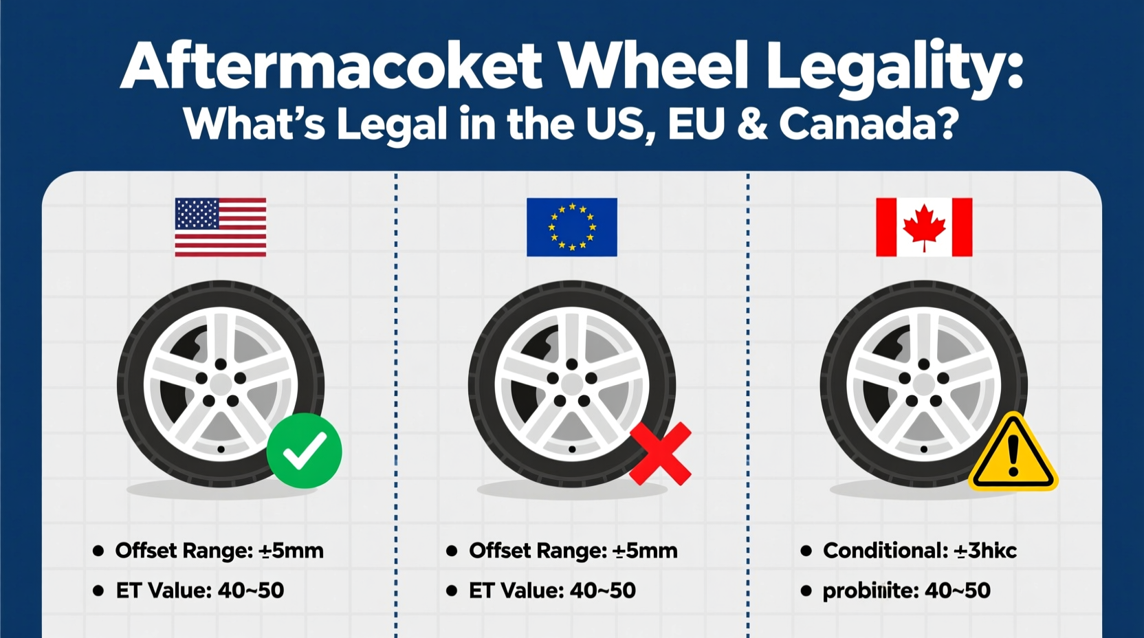 Aftermarket Wheel Legality: What’s Legal in the US, EU & Canada?