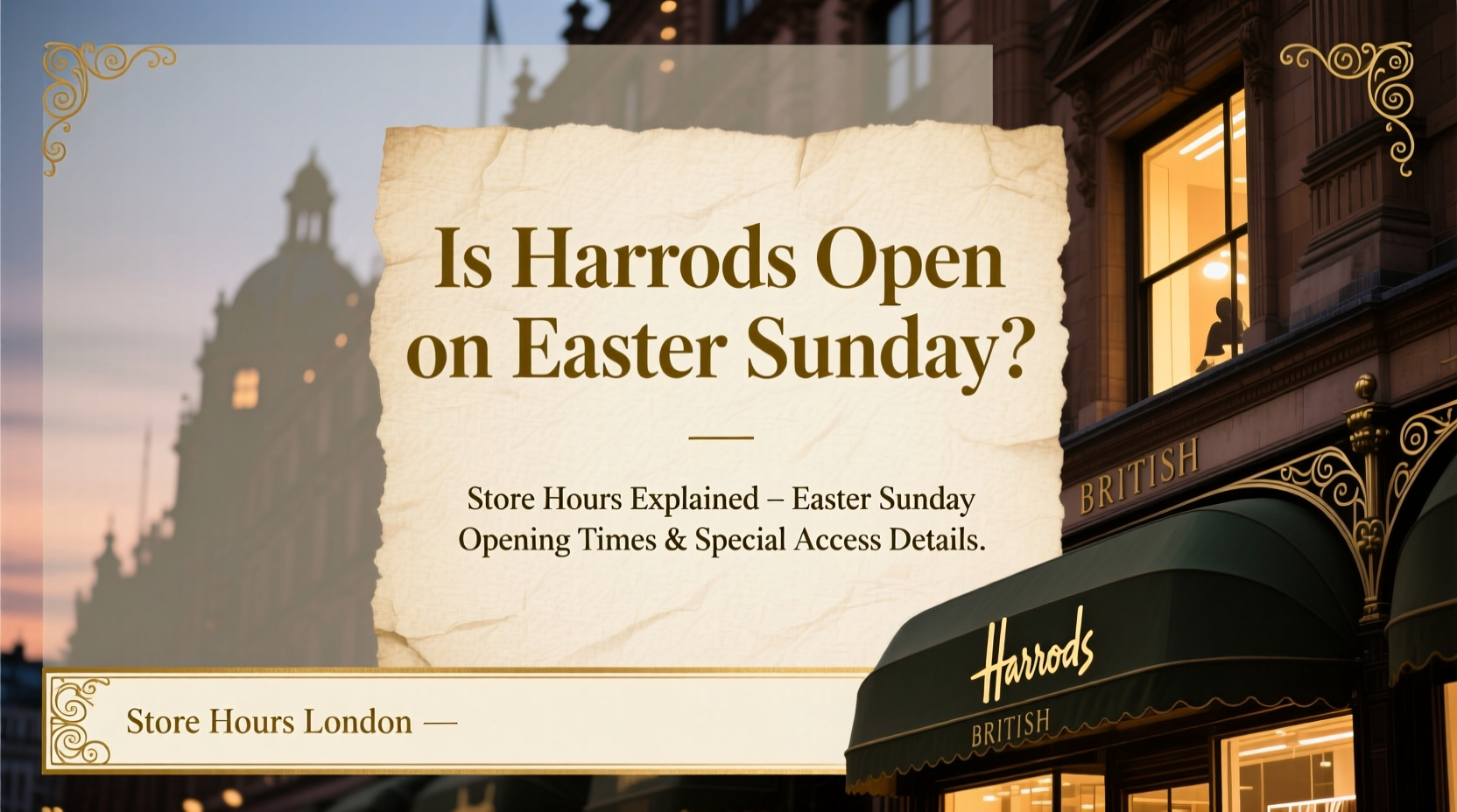 Is Harrods Open on Easter Sunday? Store Hours Explained