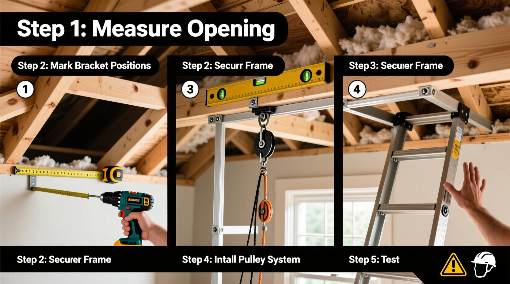 Step By Step Guide To Installing Pull Down Attic Steps Safely And Easily