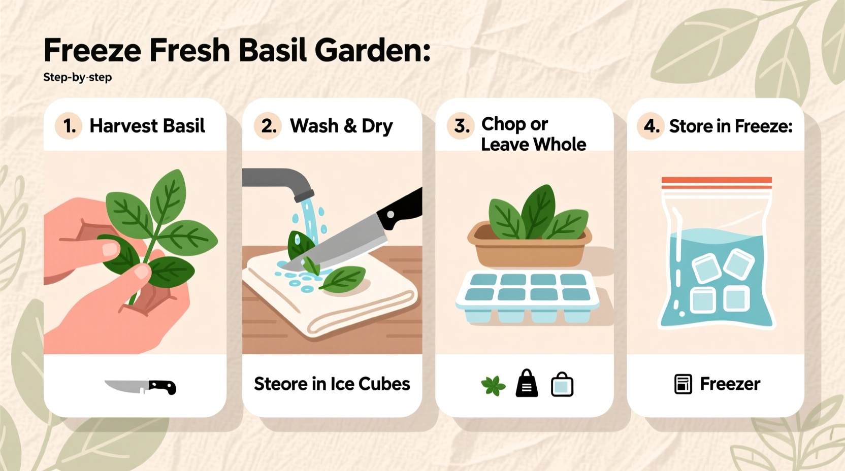 How to Freeze Fresh Basil from the Garden