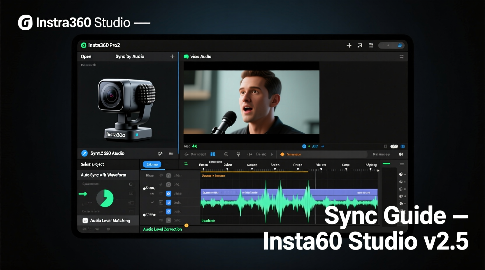 How To Perfectly Sync External Audio With Video In Insta360 Studio A Step By Step Guide