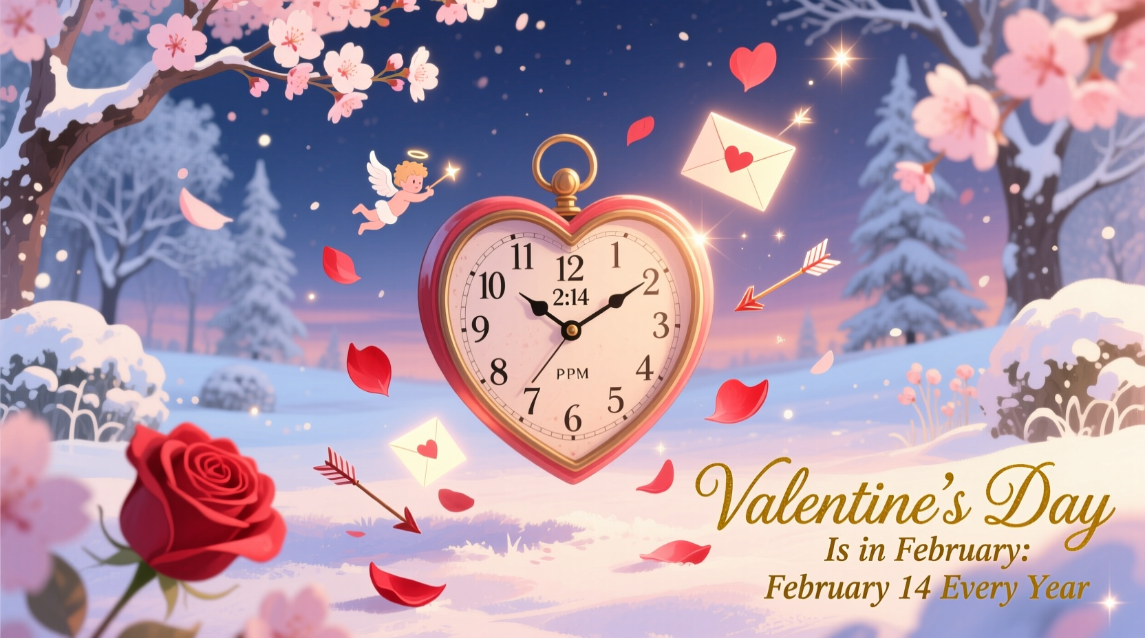 Valentine's Day Is in February: February 14 Every Year