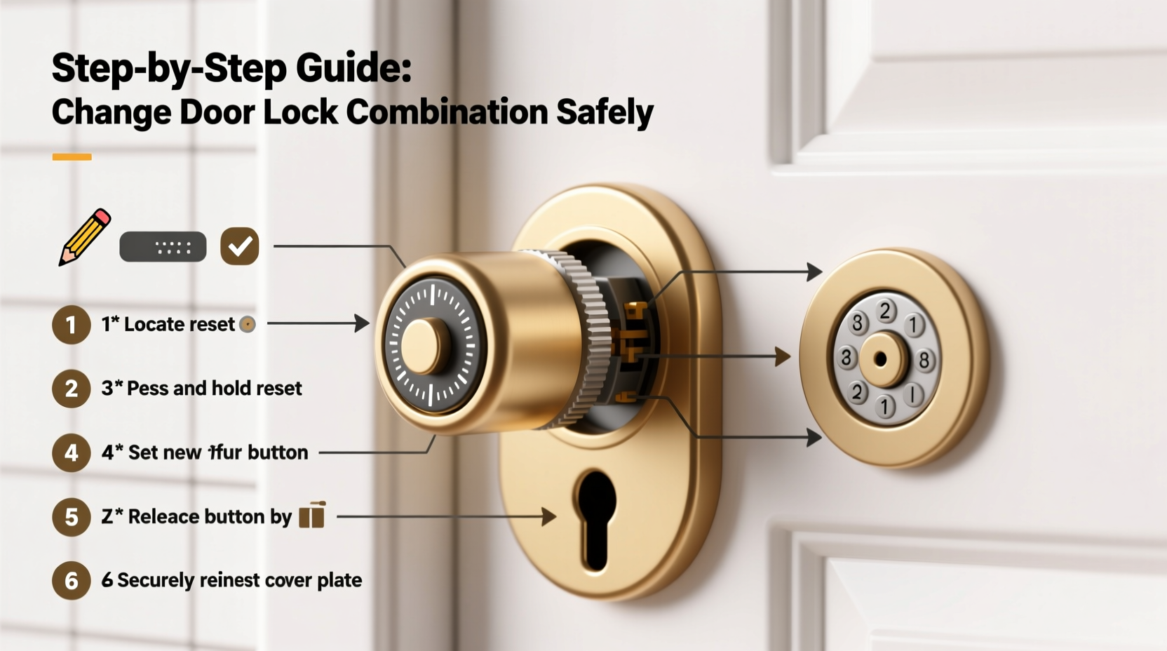 Step By Step Guide To Changing The Combination On Any Door Lock Safely ...