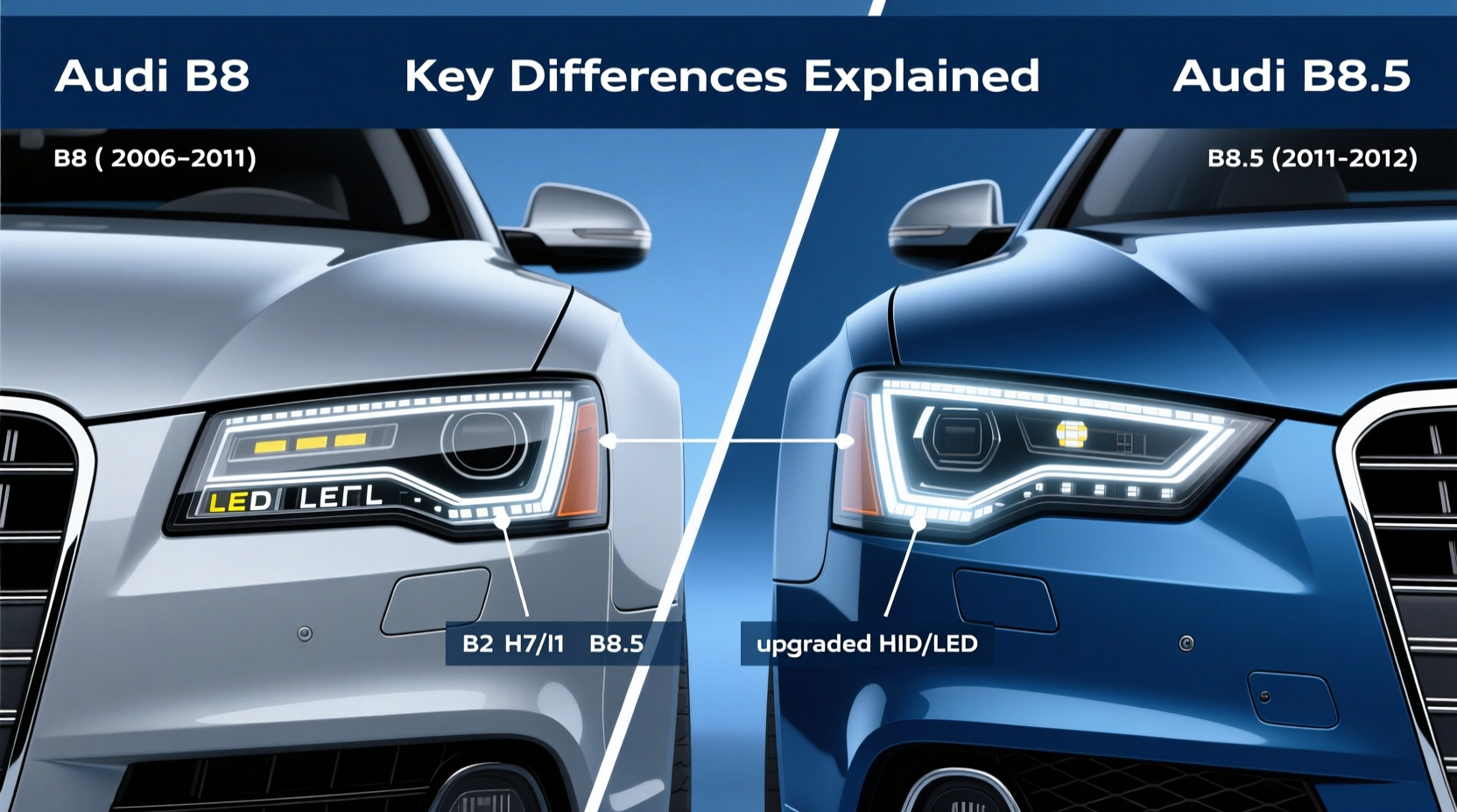 Audi B8 vs B8.5 Headlights: Key Differences Explained