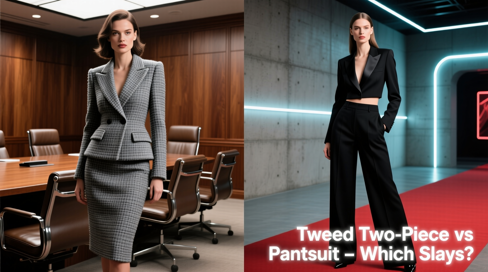 Tweed Two Piece Suit Vs Pantsuit Which One Slays For Different Occasions